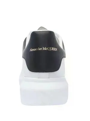 Alexander McQueen Oversized Leather Lace-up Sneakers - White