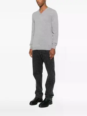 Fedeli V-neck Cashmere Sweater - Grey
