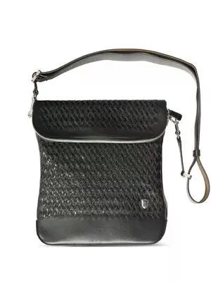 LARDINI Woven Leather Messenger Bag