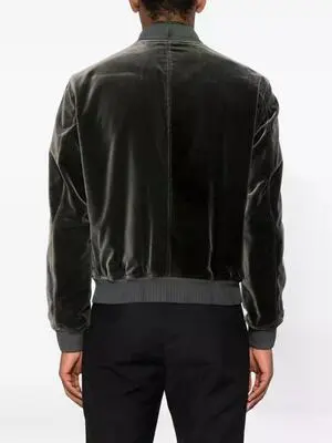 TOM FORD Velvet Zip-front Bomber Jacket - Grey