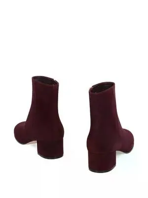 GIANVITO ROSSI 70mm Joelle Suede Ankle Boots - Red