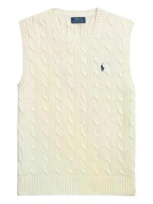 Polo Ralph Lauren Cable-knit Sleeveless Vest - White