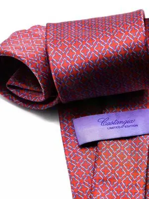 CASTANGIA Geometric-pattern Neck Tie