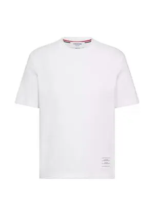 Thom Browne 4-Bar Stripe-Detail T-Shirt White