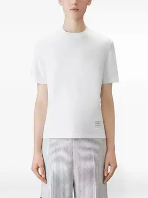 Thom Browne 4-bar Stripe-detail T-shirt - White