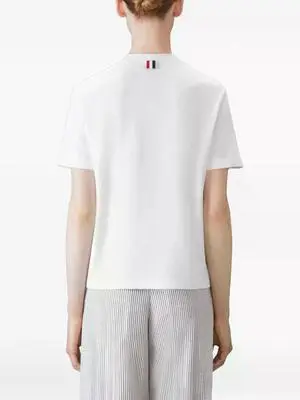 Thom Browne 4-bar Stripe-detail T-shirt - White