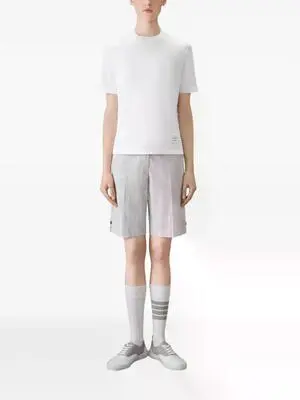 Thom Browne 4-bar Stripe-detail T-shirt - White
