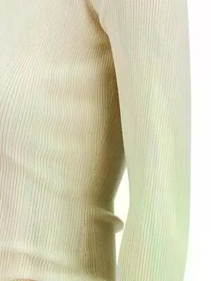 Elisabetta Franchi Chain-detail Ribbed Sweater - Neutrals