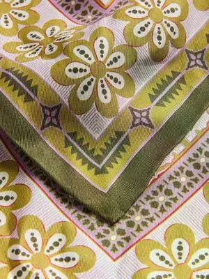 La DoubleJ Floral-print Silk Scarf - Neutrals