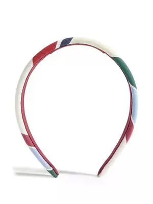 La DoubleJ Striped Headband - White