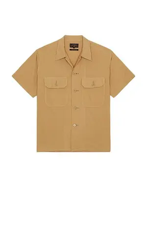 BEAMS Mil Sht Shirt Textured Ripstop In . Also - Brown