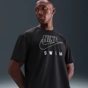 Nike Swim Swoosh Hydroguard Short-sleeve Top - Black