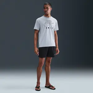 Nike Swim Swoosh Hydroguard Short-sleeve Top - Grey