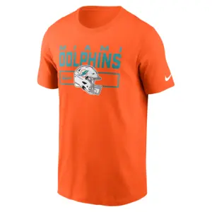 Nike Miami Dolphins Helmet Essential Nfl T-shirt - Orange