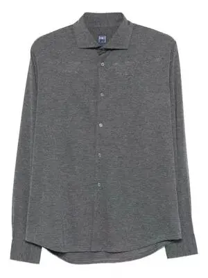 Fedeli Long-sleeve Wool Shirt - Grey