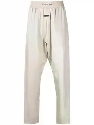 Fear Of God Logo Waistband Drop Crotch Trousers - Neutrals