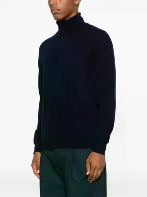 Fedeli Cashmere Turtleneck Sweater - Blue