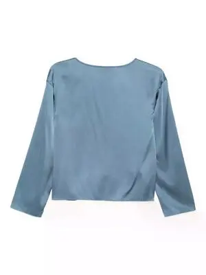 Emporio Armani Satin Three-quarter Sleeve Top
