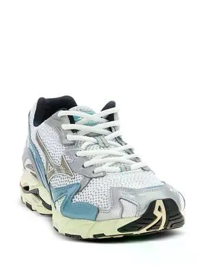 Mizuno Wave Rider Mesh-paneled Leather Trainers