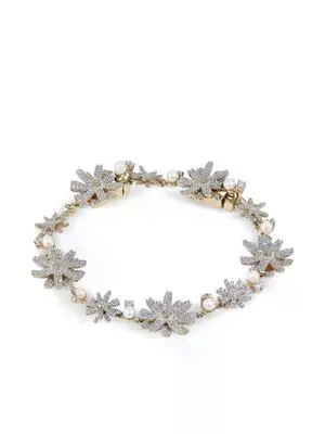 ANABELA CHAN 18k Yellow Gold Daisy Diamond And Freshwater Pearl Bracelet - Silver