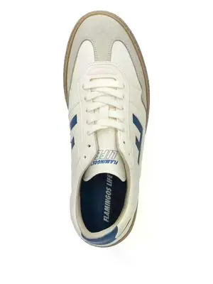 Flamingos Burela Logo-detail Leather Sneakers - Neutrals