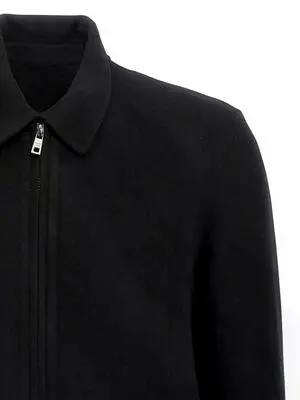 GIORGIO BRATO Classic-collar Wool-blend Overshirt