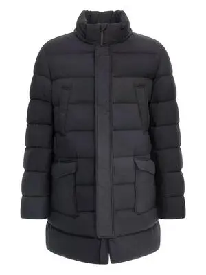 Herno Quilted Hooded Parka Coat - Black