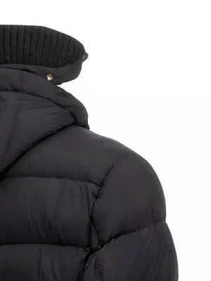 Herno Quilted Hooded Parka Coat - Black