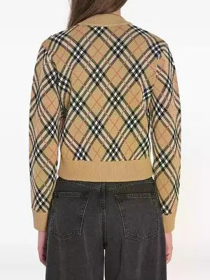 Burberry Checked Zip-up Cardigan