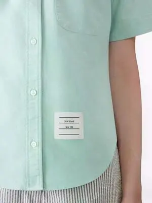 Thom Browne Oxford Round-collar Shirt - Blue