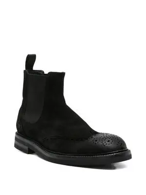 CENERE GB Elasticated-panel Brogue Chelsea Boots