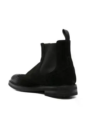 CENERE GB Elasticated-panel Brogue Chelsea Boots