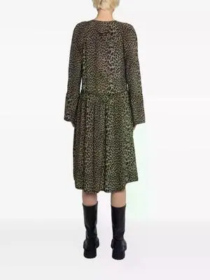 Zadig&Voltaire Rinas Leopard-print Mini Dress - Brown