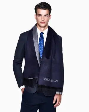 Giorgio Armani Silk And Cashmere Scarf