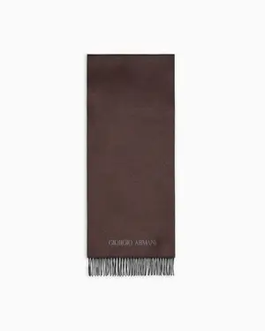 Giorgio Armani Silk And Cashmere Scarf - Brown