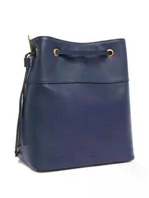 Pinko Logo-embellished Drawstring Bucket Bag