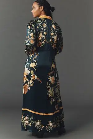 BL-NK Printed Buttondown Shirt Dress - Navy