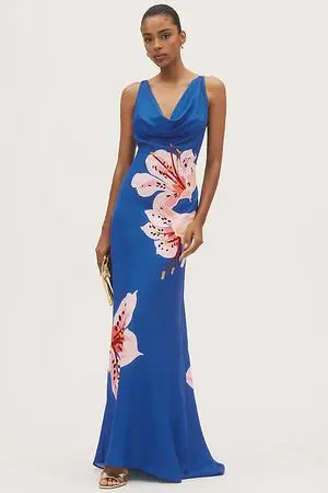 LEO LIN Imogen Silk Blend Maxi Dress
