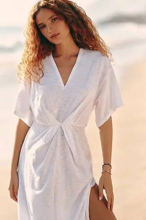 CELANDINE Long-sleeve Ruched Maxi Dress - Cloud Dancer