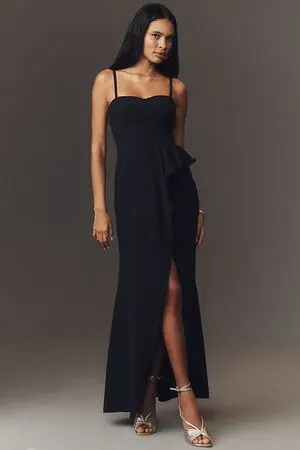 Dress The Population Kai Crepe Maxi Dress - Black