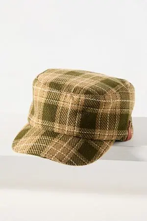 San Diego Hat Cash Plaid Newsboy Cap - Brown Pattern