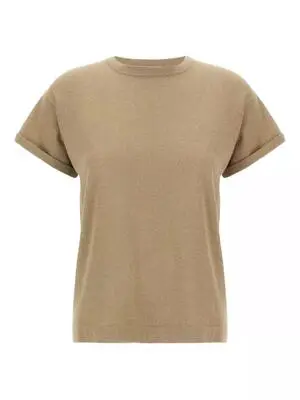 Brunello Cucinelli Lamé Short-sleeve T-shirt