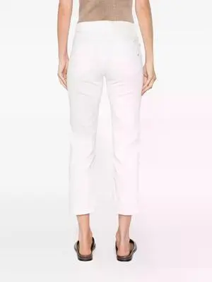 DONDUP High-waisted Cropped Trousers - White