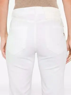 DONDUP High-waisted Cropped Trousers - White