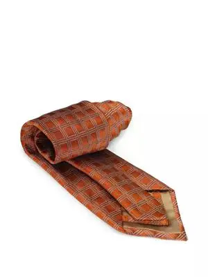 ZILLI Check-pattern Silk Tie