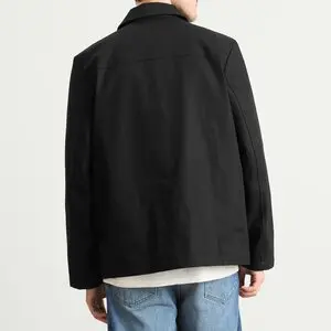 A.p.c. Jeffray Herringbone Cotton Shirt Jacket - Black
