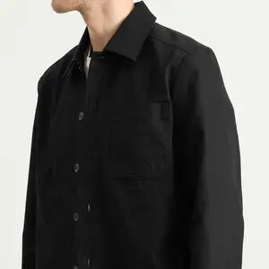 A.p.c. Jeffray Herringbone Cotton Shirt Jacket - Black