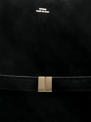 TOTEME Suede Shoulder Bag - Black