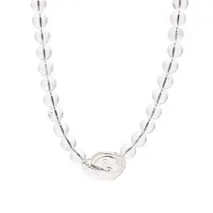MISSOMA Spiral Gemstone Beaded Pendant Necklace - Silver