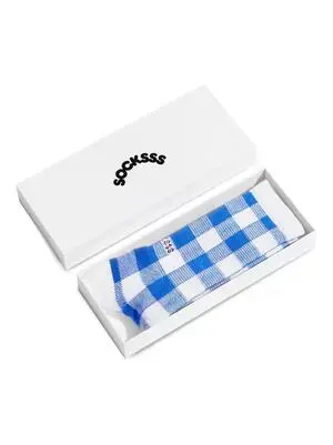 SOCKSSS Gingham Check Pattern Socks